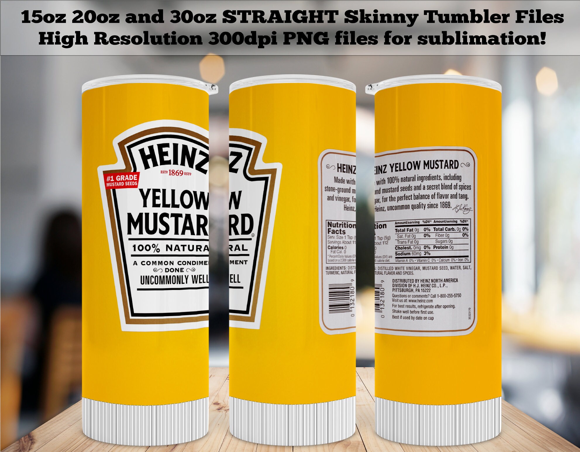 Drawing & Illustration Heinz Mustard Sublimation Waterslide DIGITAL ...