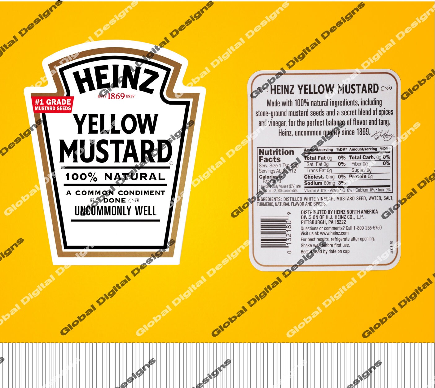 Drawing & Illustration Heinz Mustard Sublimation Waterslide DIGITAL ...