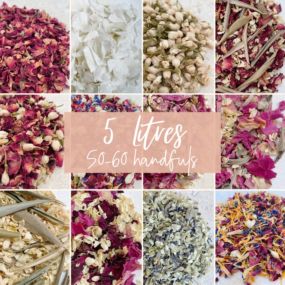 5 Litres Bulk Wedding Flower Confetti | Biodegradable Confetti | Dried ...