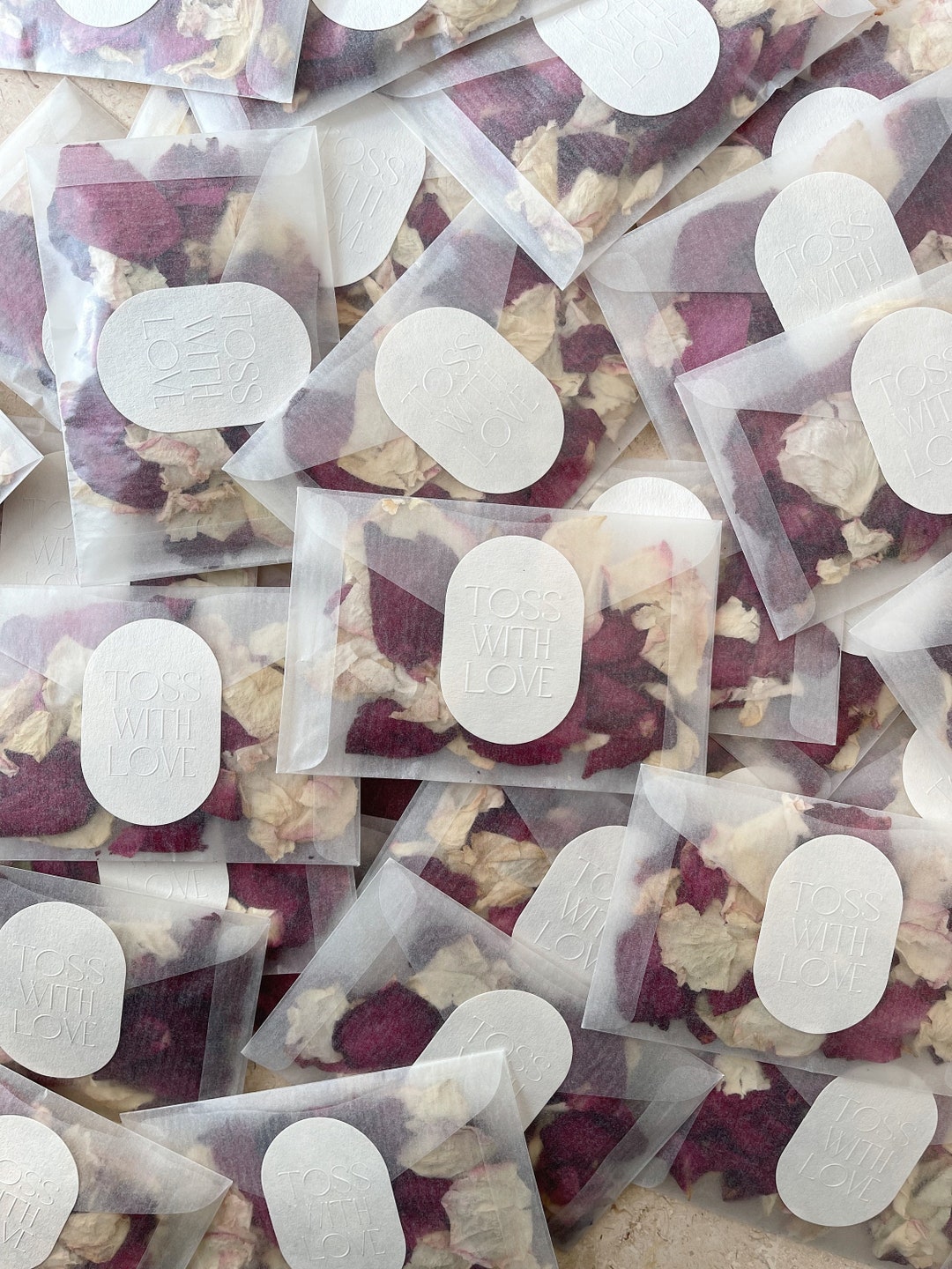 Wedding Confetti Bags | Biodegradable Confetti Packets | Dried Flower ...