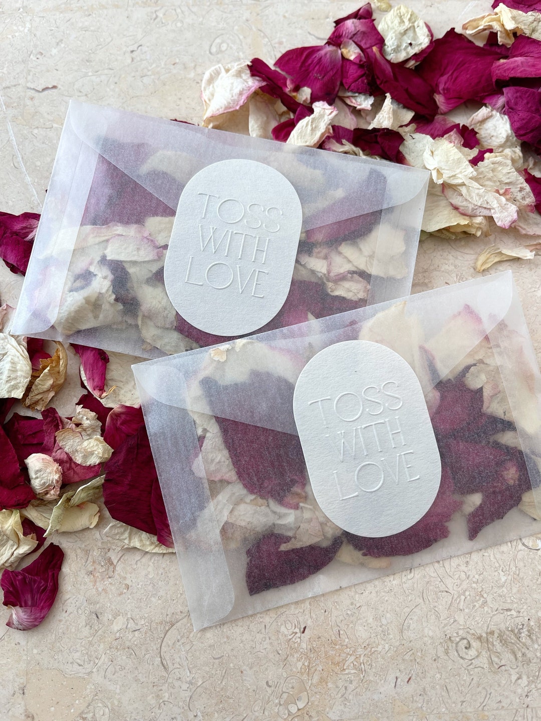 Wedding Confetti Packets | Biodegradable Confetti Bags | Dried Flower ...
