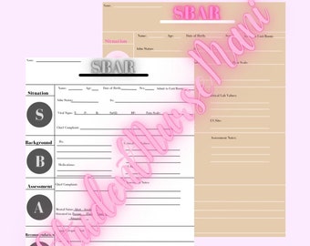 SBAR Nursing Brain Sheet - Etsy Canada