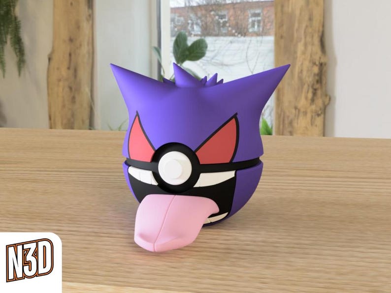 Gengar Custom Pokeball - 3D Printed Pokemon Collectible - Etsy