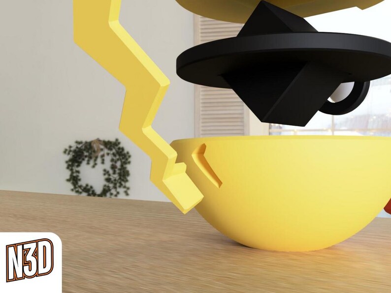 Pikachu Custom Pokeball - 3D Printed Pokemon Collectible - Etsy