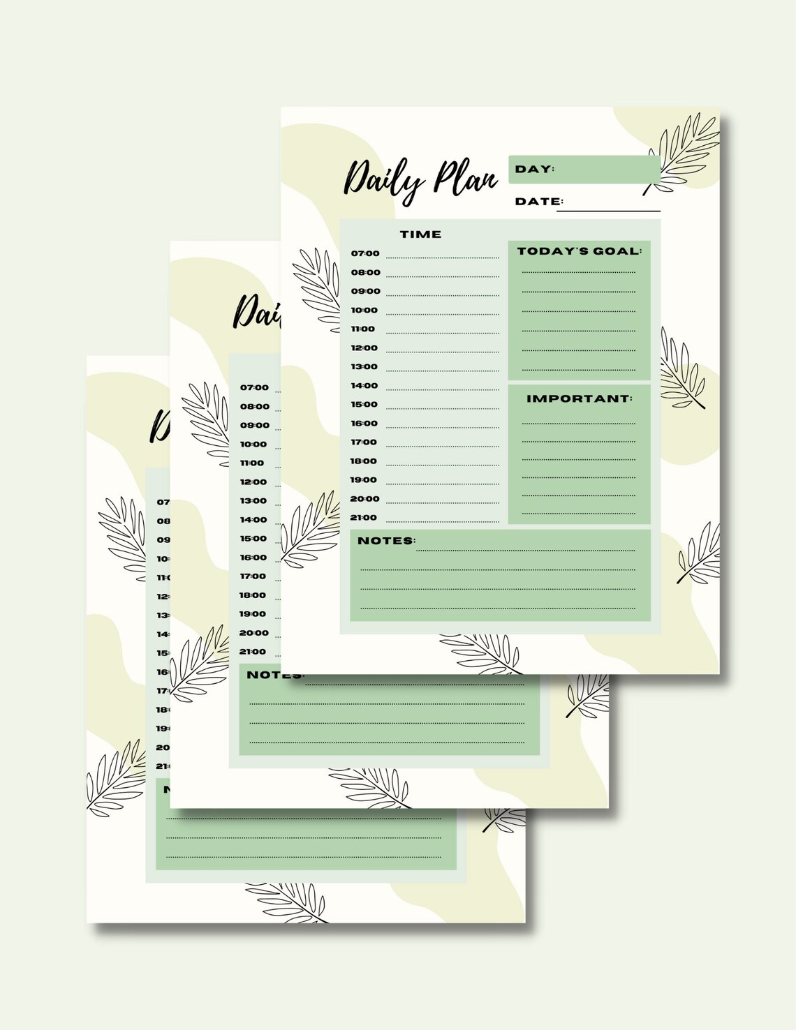 Plant Daily Planner To-do List Organizer PDF Printable Download - Etsy