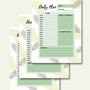 Plant Daily Planner To-do List Organizer PDF Printable Download - Etsy