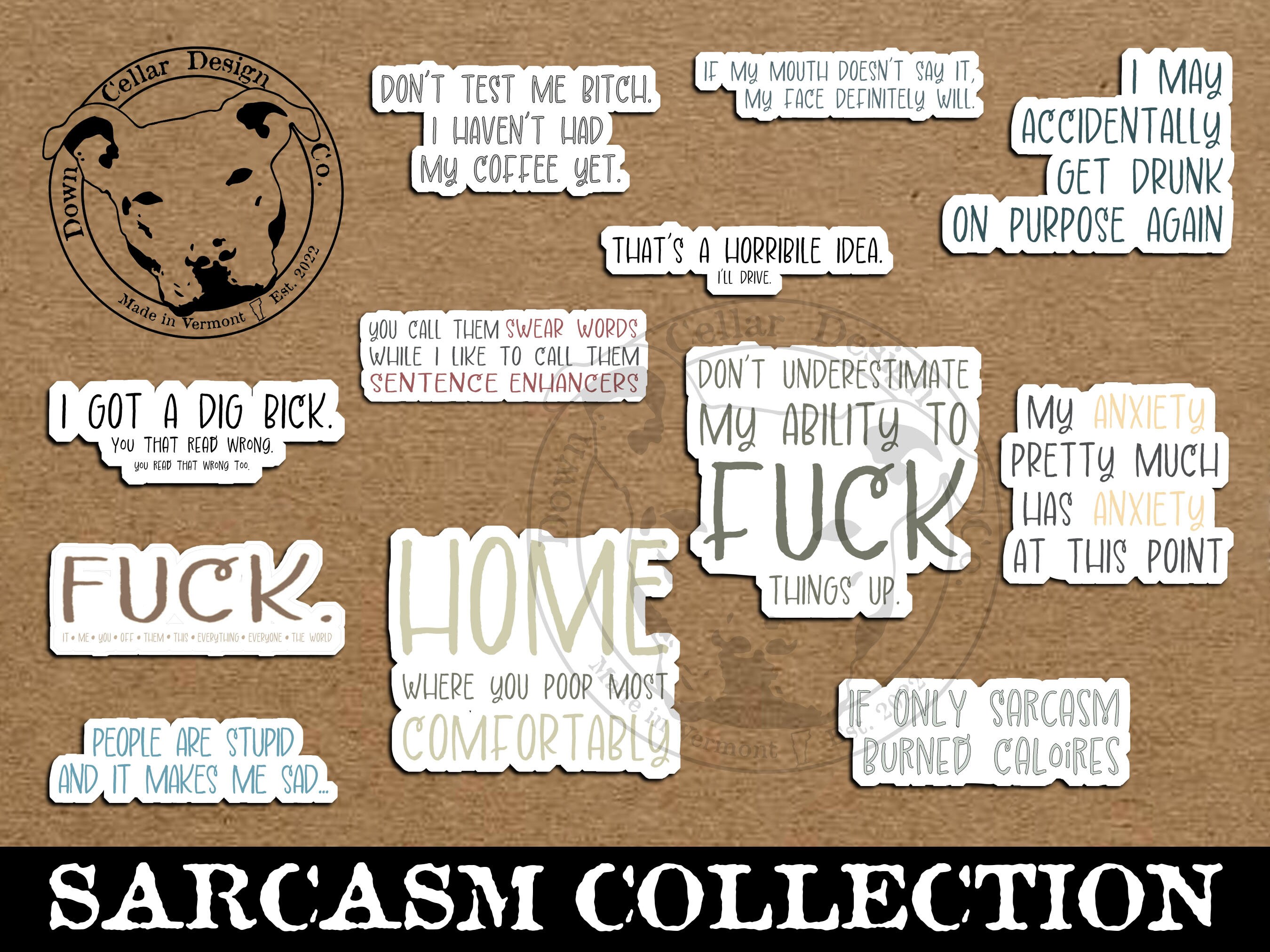 Adult Humor Swear Words Sticker, Funny Quote Sticker, Funny Vinyl ...