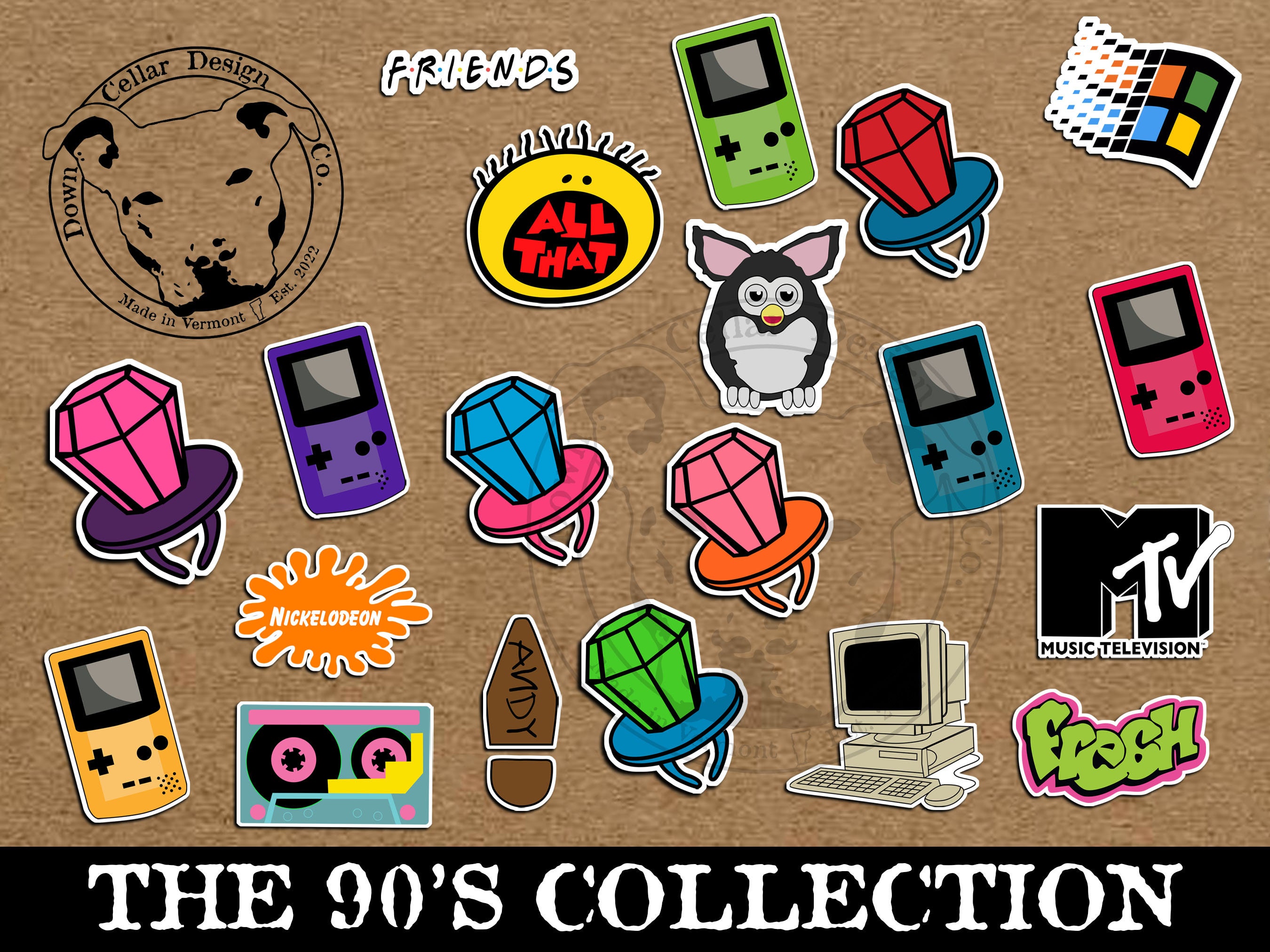 90s Aesthetic Sticker, Ring Pop Sticker, 90's Clip Art, Weatherproof ...