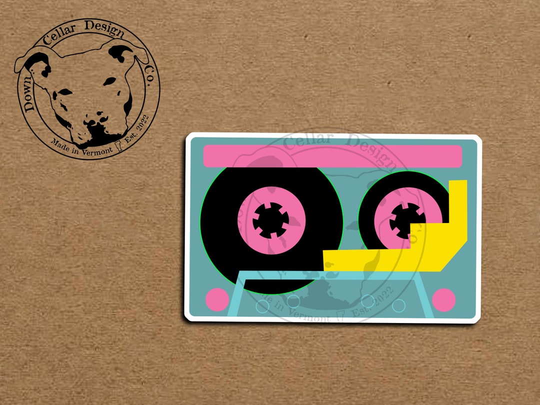 90s Aesthetic Sticker, Cassette Tape Sticker, 90's Clip Art ...