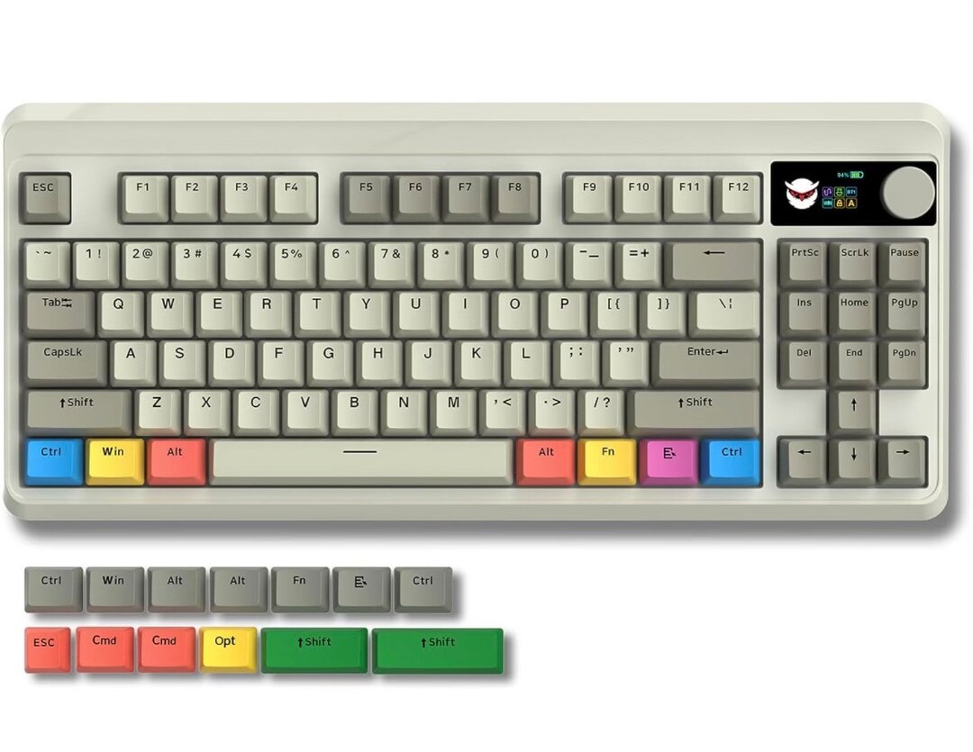 75% Custom Mechanical Keyboard With Customizable OLED Display & Knob ...