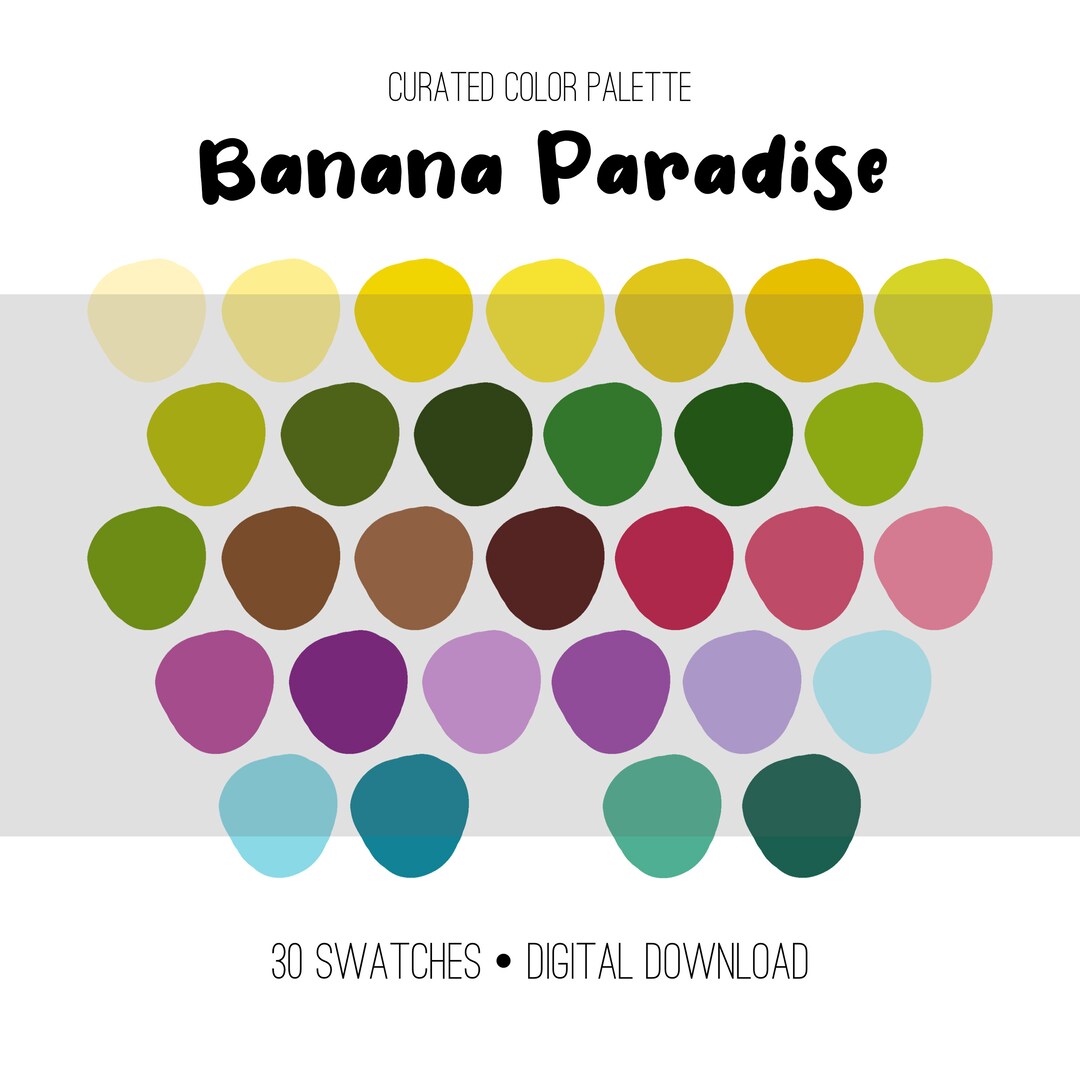 Procreate Color Palette, Banana Paradise for Ios, iPad - Etsy