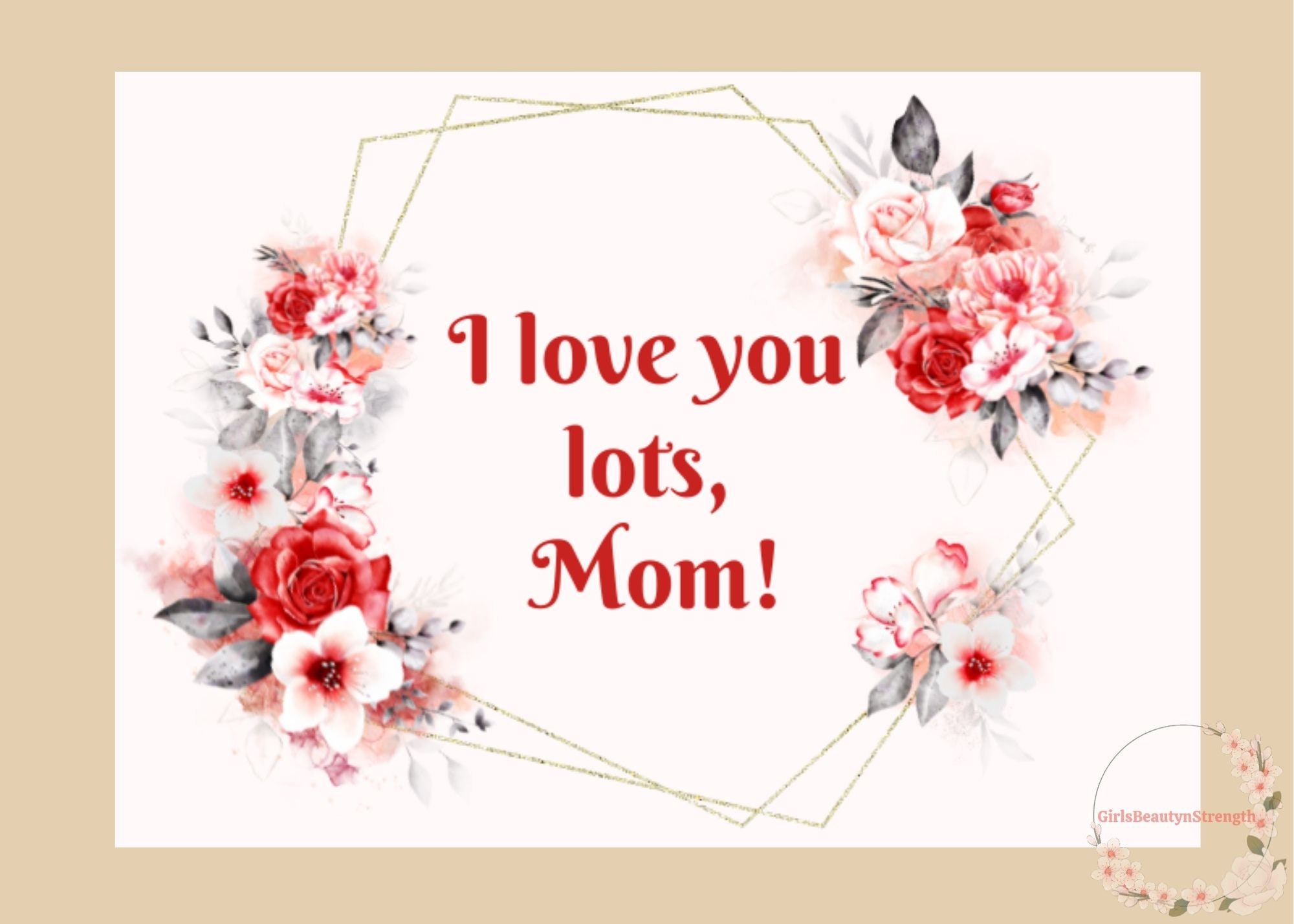 Printable Mother's Birthday Card for Mom Flower Card for - Etsy