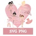 Ballerina Svg Ballerina Vector Cute Ballet Girl Svg Pink Heart Svg ...