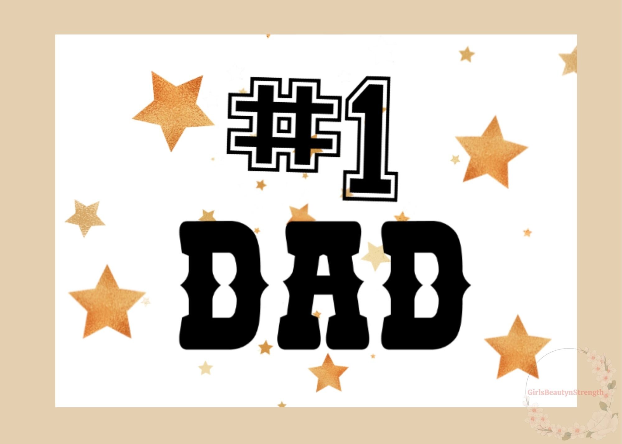 Printable Dad Birthday Card No. 1 Dad Card #1 Dad Card Fathers Day Card ...