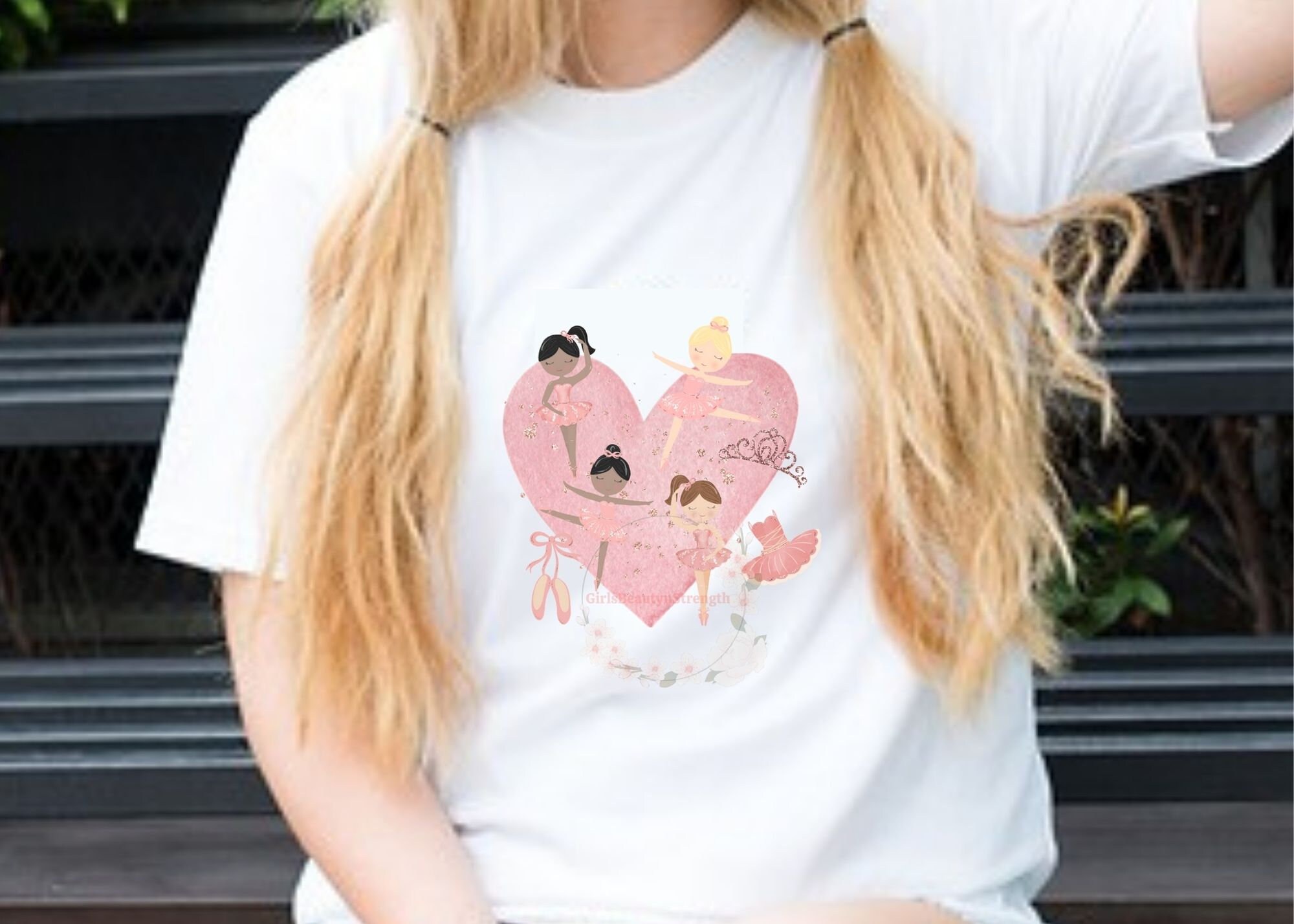 Ballerina Svg Ballerina Vector Cute Ballet Girl Svg Pink Heart Svg ...