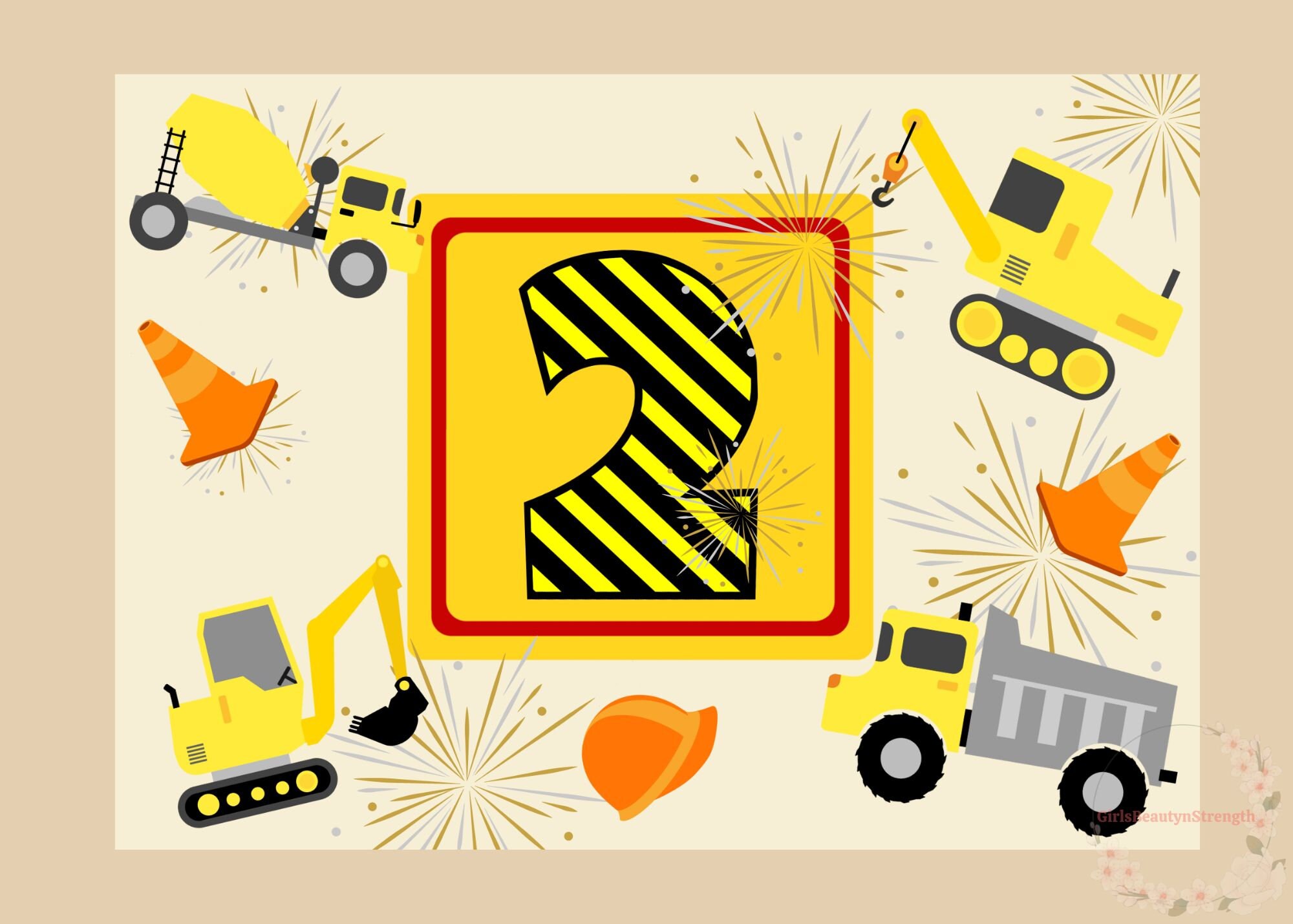 2nd Birthday Card for Kid Son Boy Grandson Girl Printable Two Year Old ...