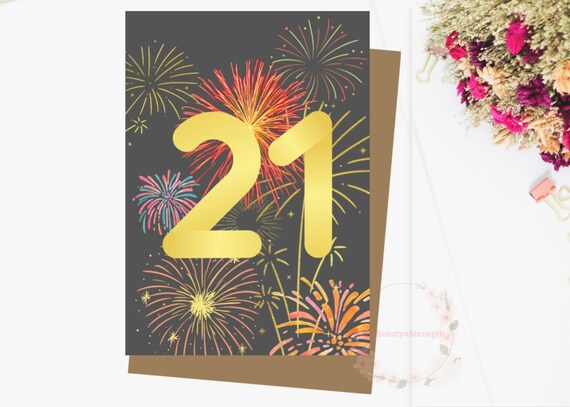 Printable 21st Birthday Card for Son 21 Birthday Card for - Etsy
