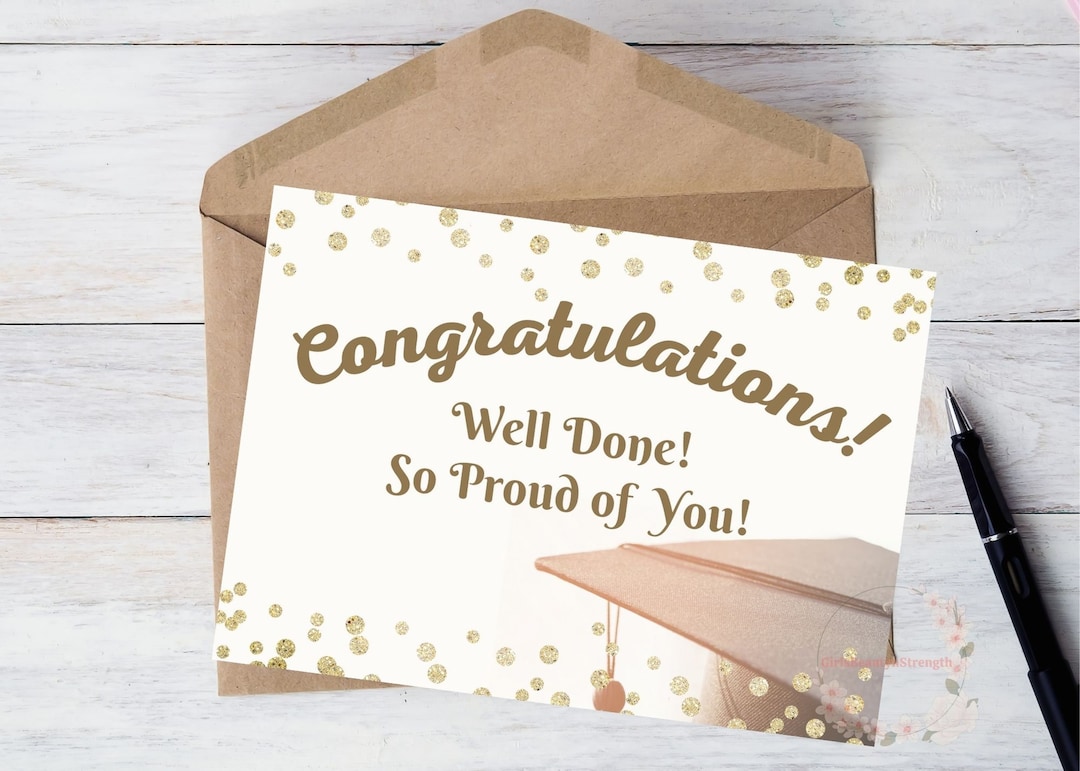 Graduation Card Printable Congratulations Graduate Congrats Grad Class ...