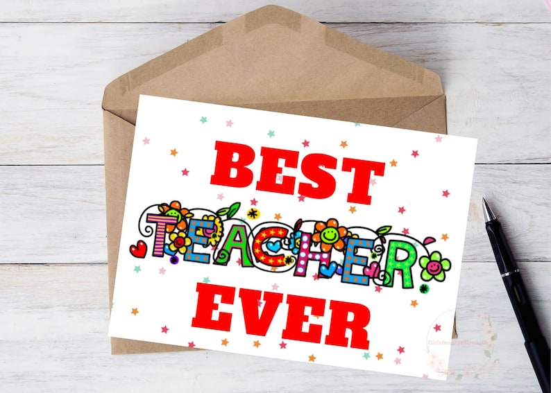 Teacher Thank You Card Printable Principal Thank You Note Best - Etsy