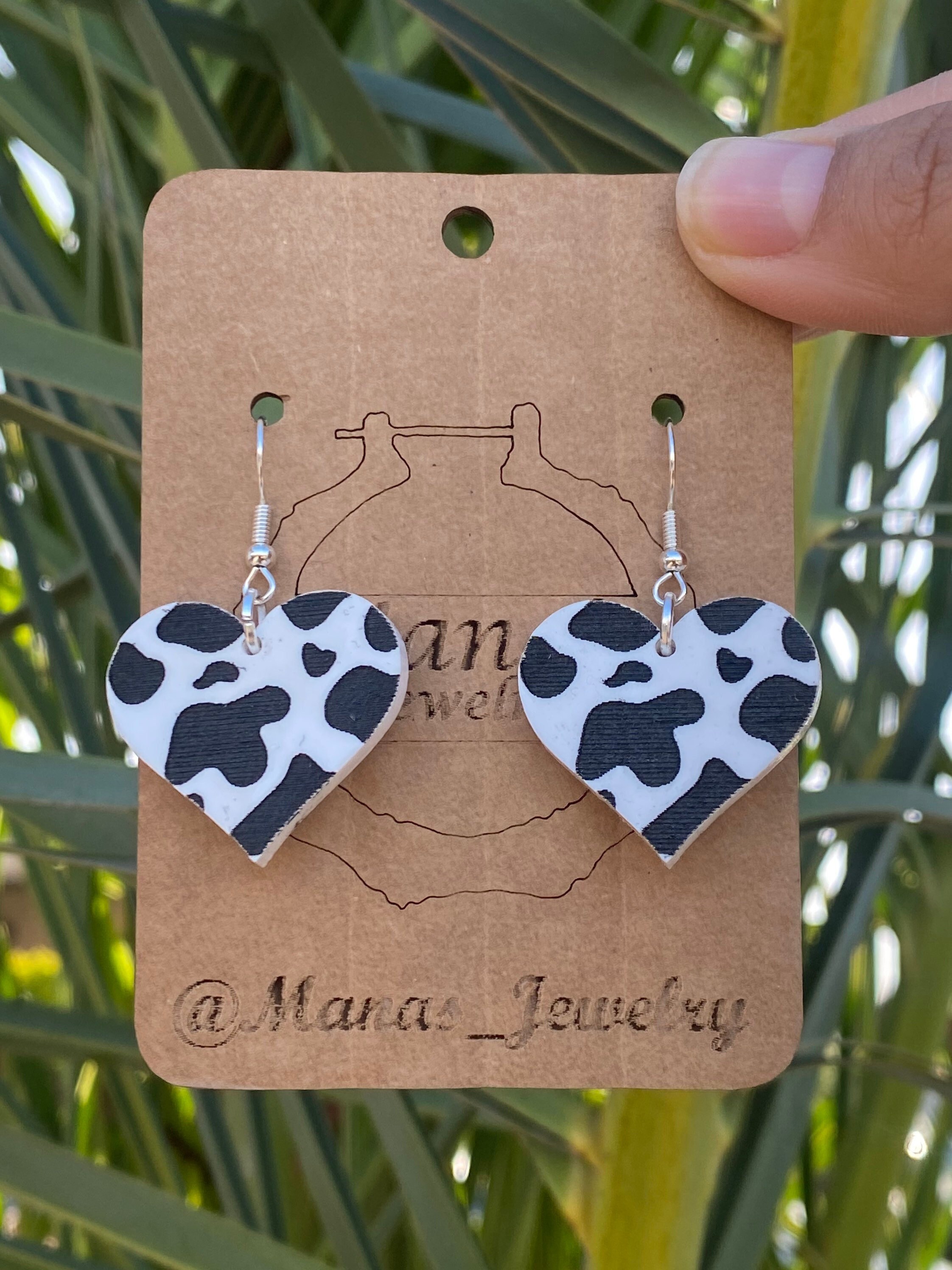 ManasJewelryDesigns Cow Heart Earrings
