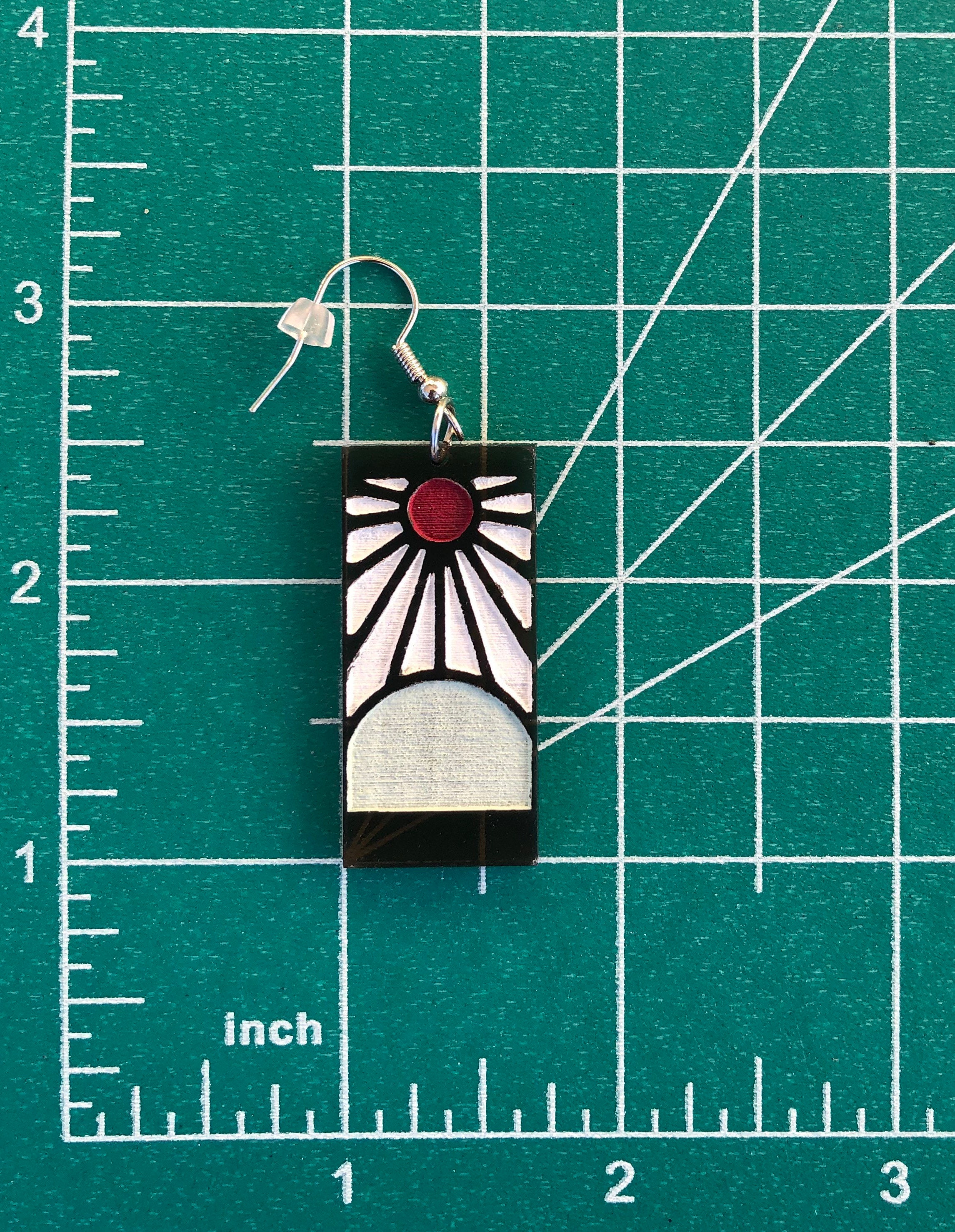 Anime Earrings Hanafuda Earrings - Etsy
