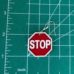 Stop Sign Earrings - Etsy