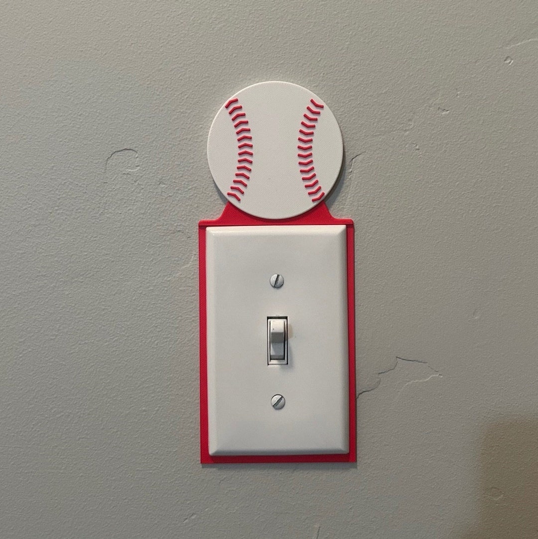 Baseball Light Switch Plate Backer or Outlet Plate Backer - Etsy