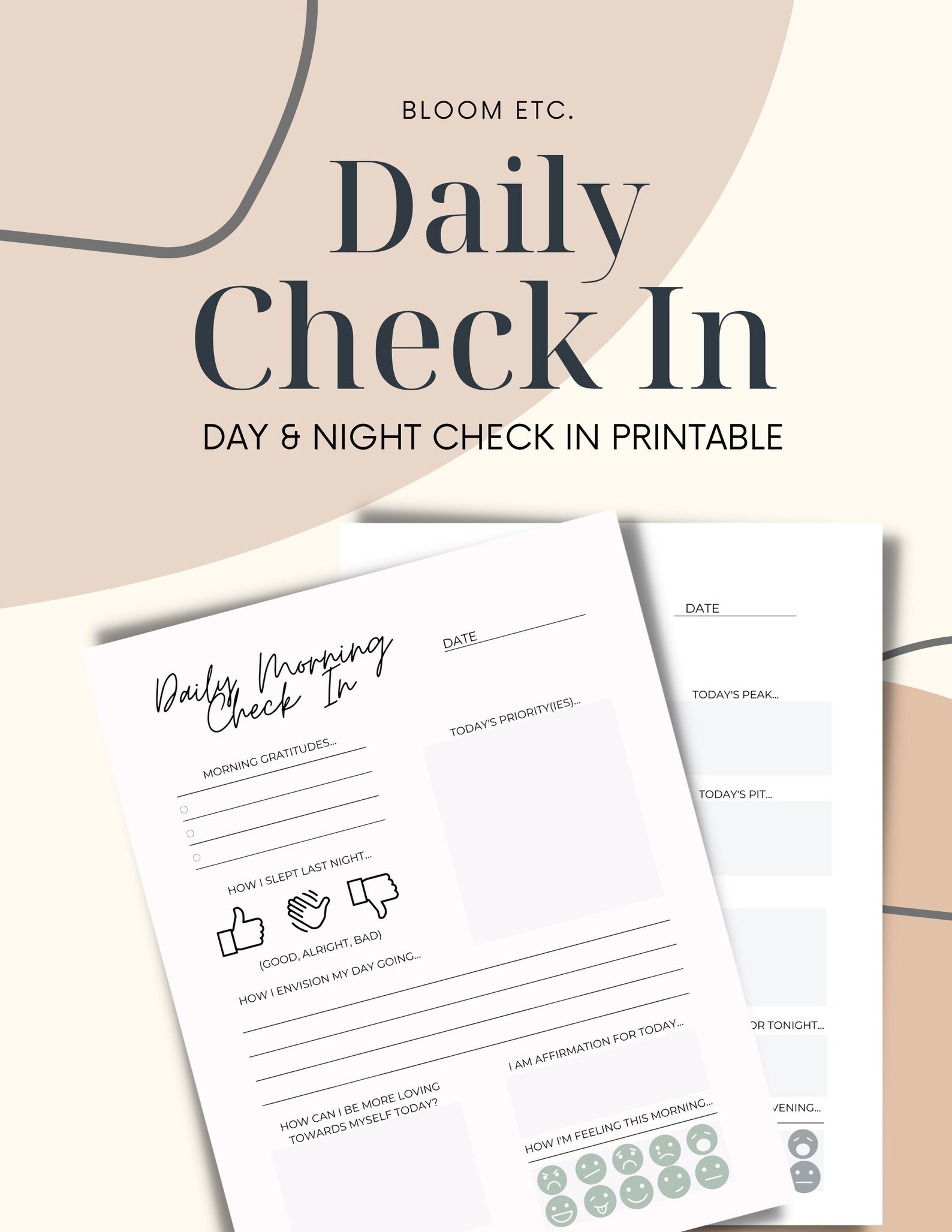 Daily Check in Journal - Etsy