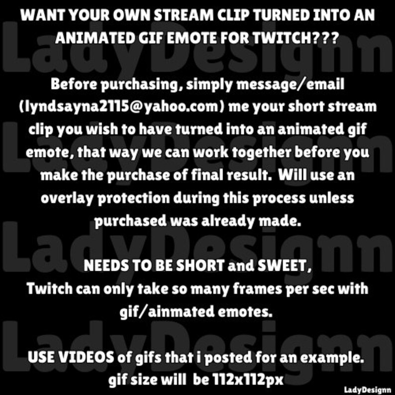 CUSTOM Gif/animated EMOTES - Etsy