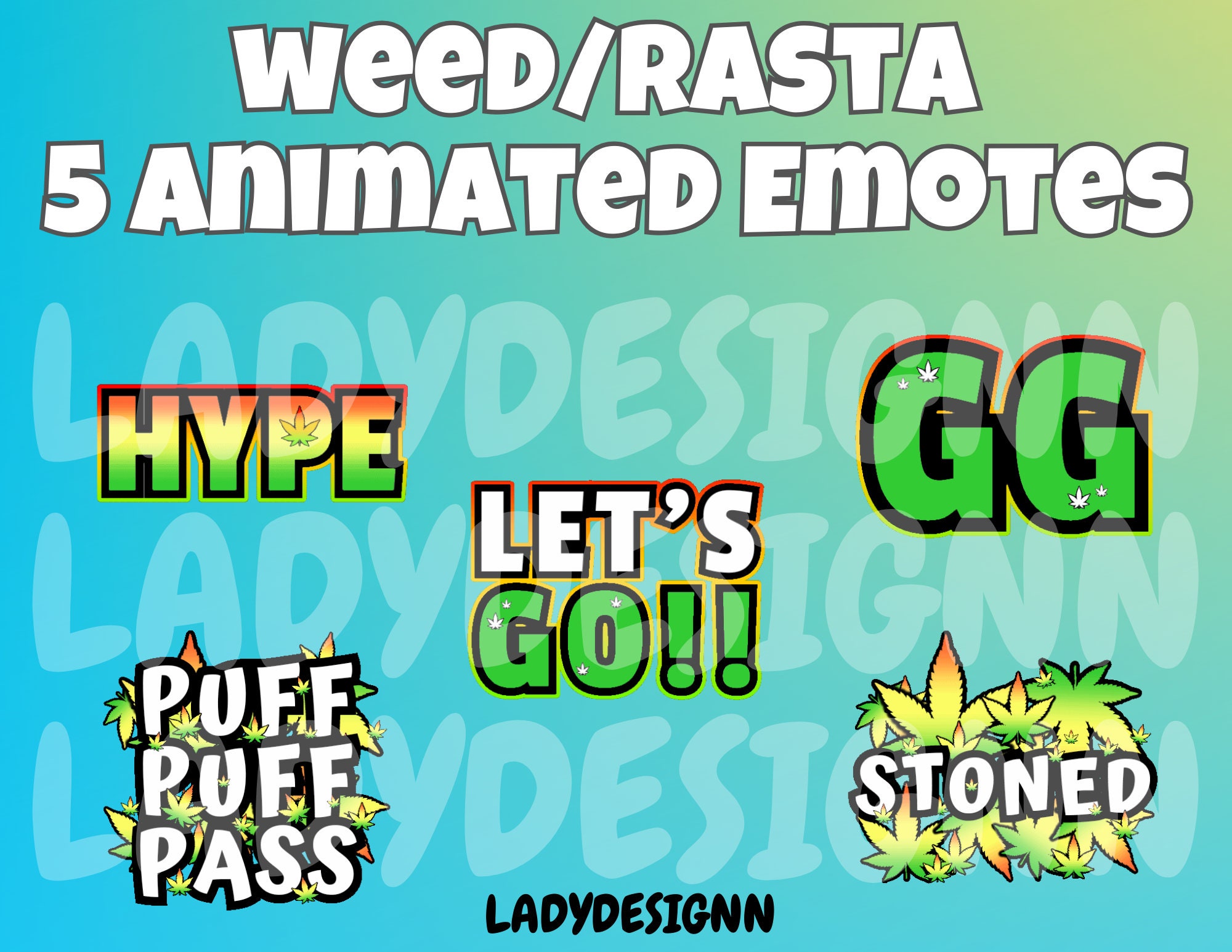 WEED ANIMATED EMOTES - Etsy