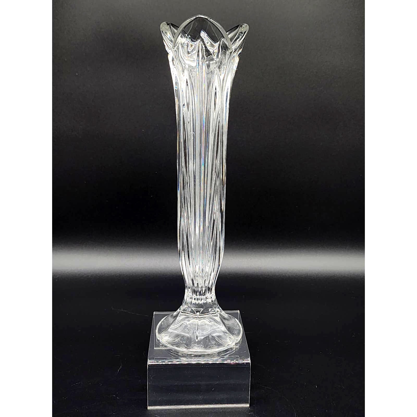Waterford Marquis Crystal Bud Vase, Art Deco Style, Original Stickers ...