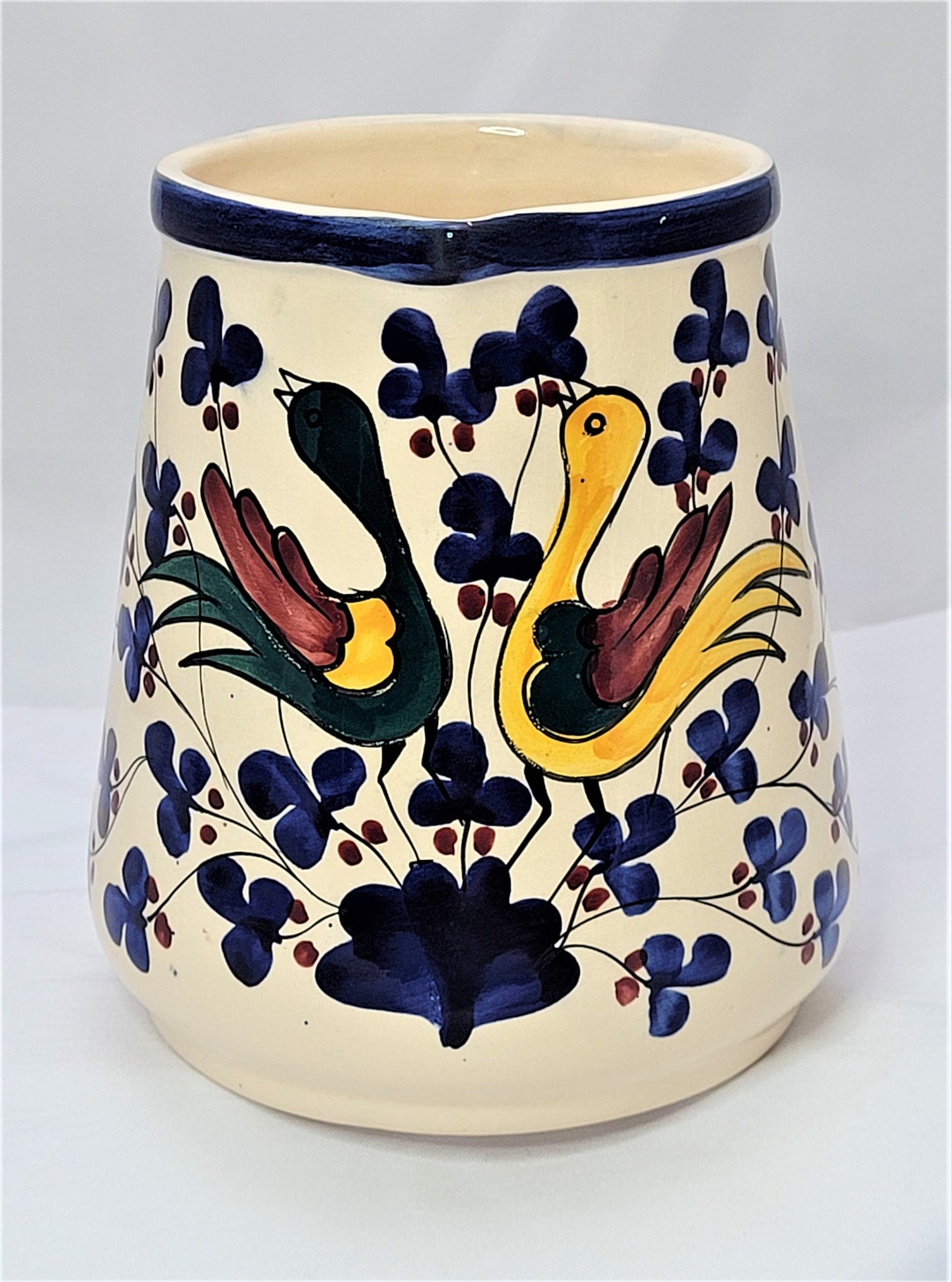 RARE Vintage Eduardo Vega Cuenca Ecuador Signed Peacock Art Pottery ...