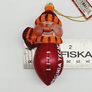 Virginia Tech Hokies All-star Light up Snowman Ornament & Magnet, NWT ...