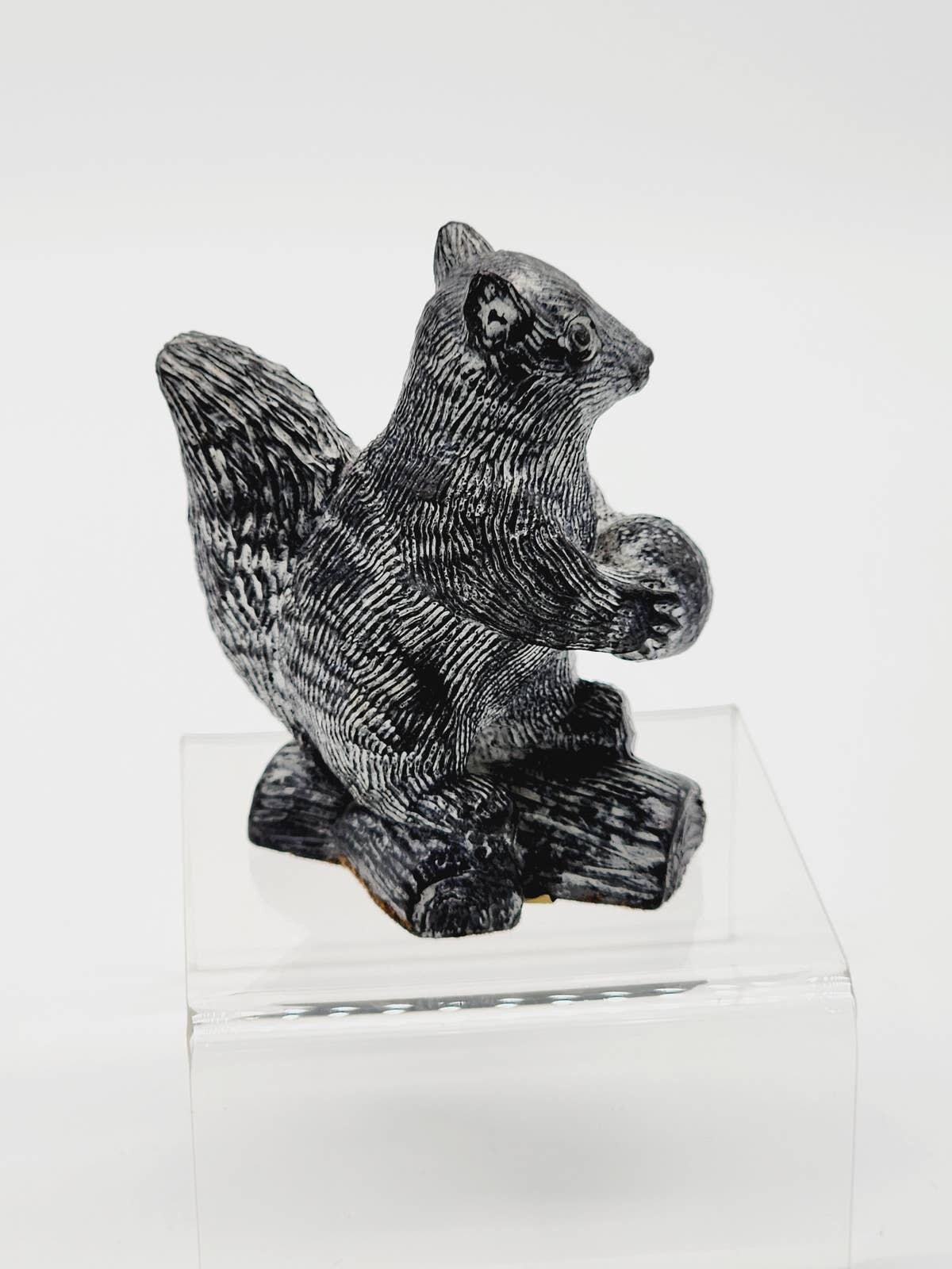 VTG Wolf Original Recreated Native Art Hand Carved Soapstone Squirrel ...