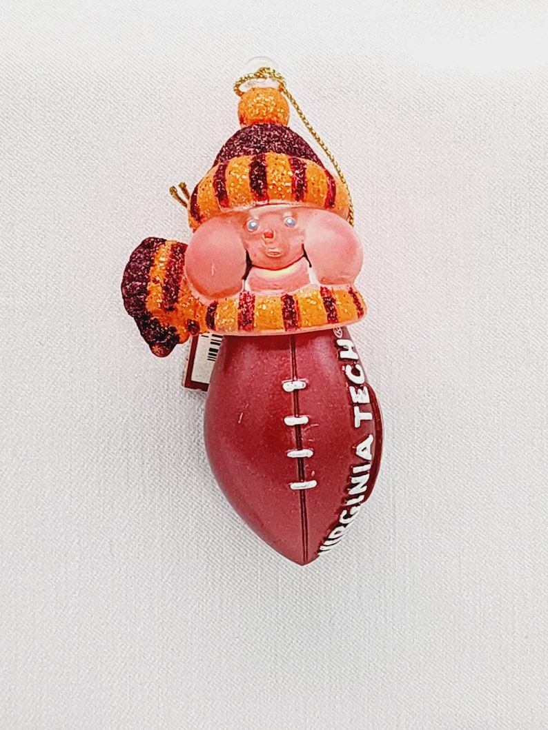 Virginia Tech Hokies All-star Light up Snowman Ornament & Magnet, NWT ...