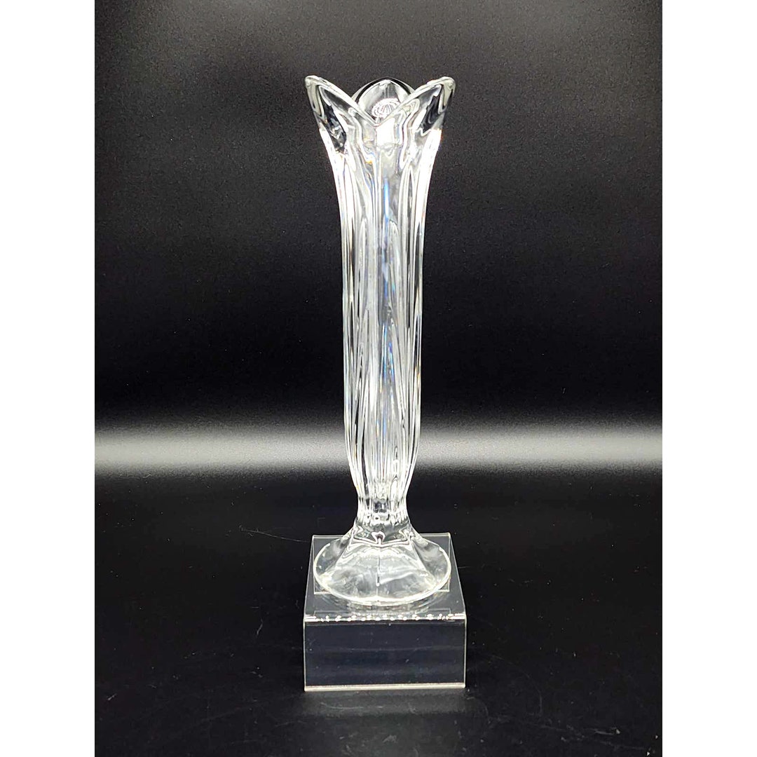 Waterford Marquis Crystal Bud Vase, Art Deco Style, Original Stickers ...