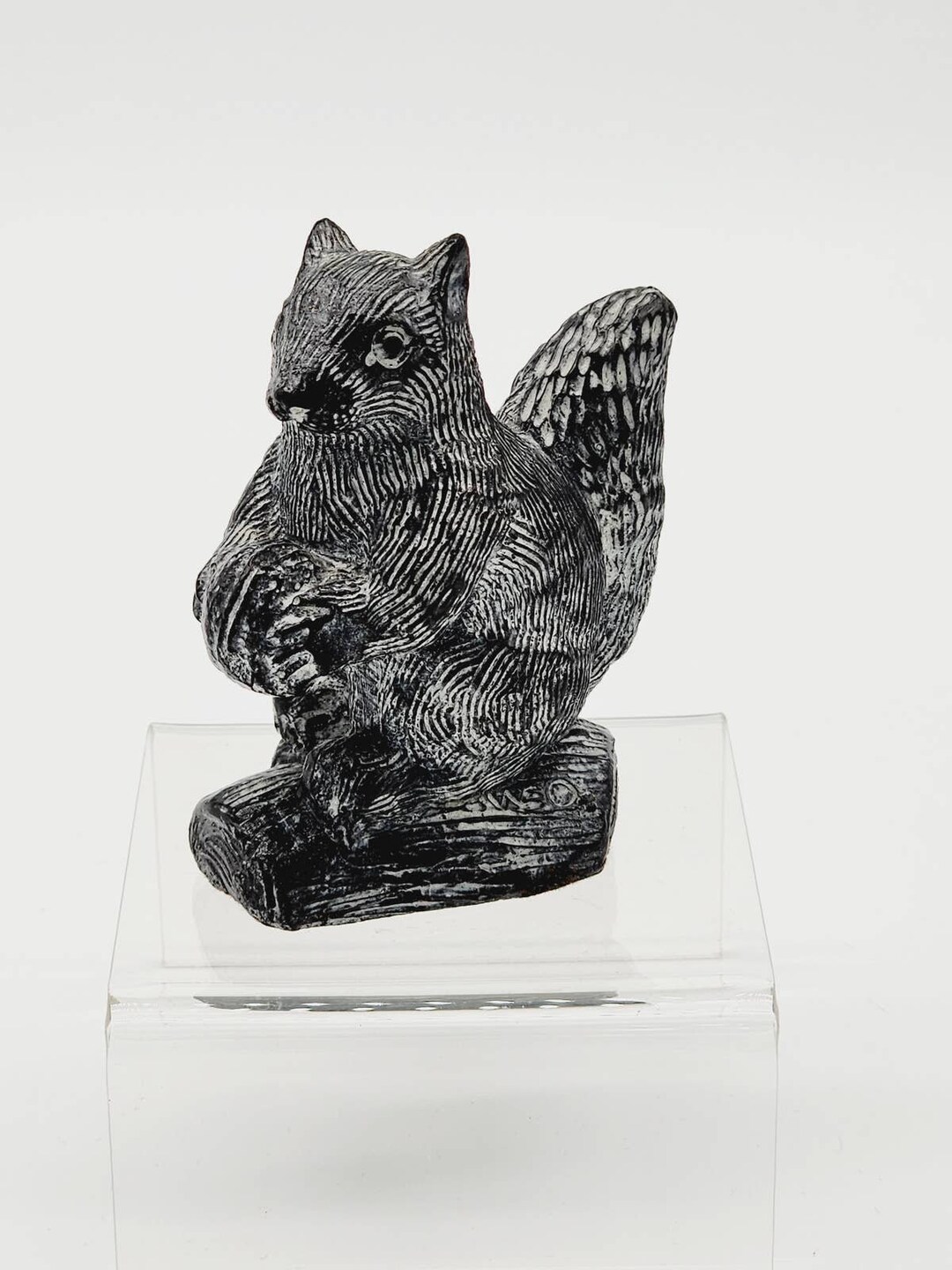 VTG Wolf Original Recreated Native Art Hand Carved Soapstone Squirrel ...