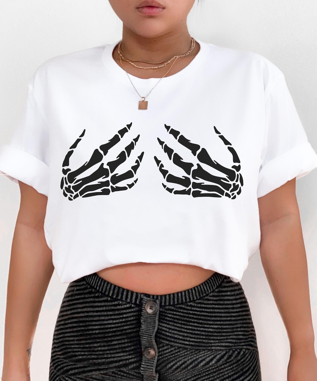 Skeleton Hands Shirt, Funny Halloween Shirt, Inappropriate Shirt ...