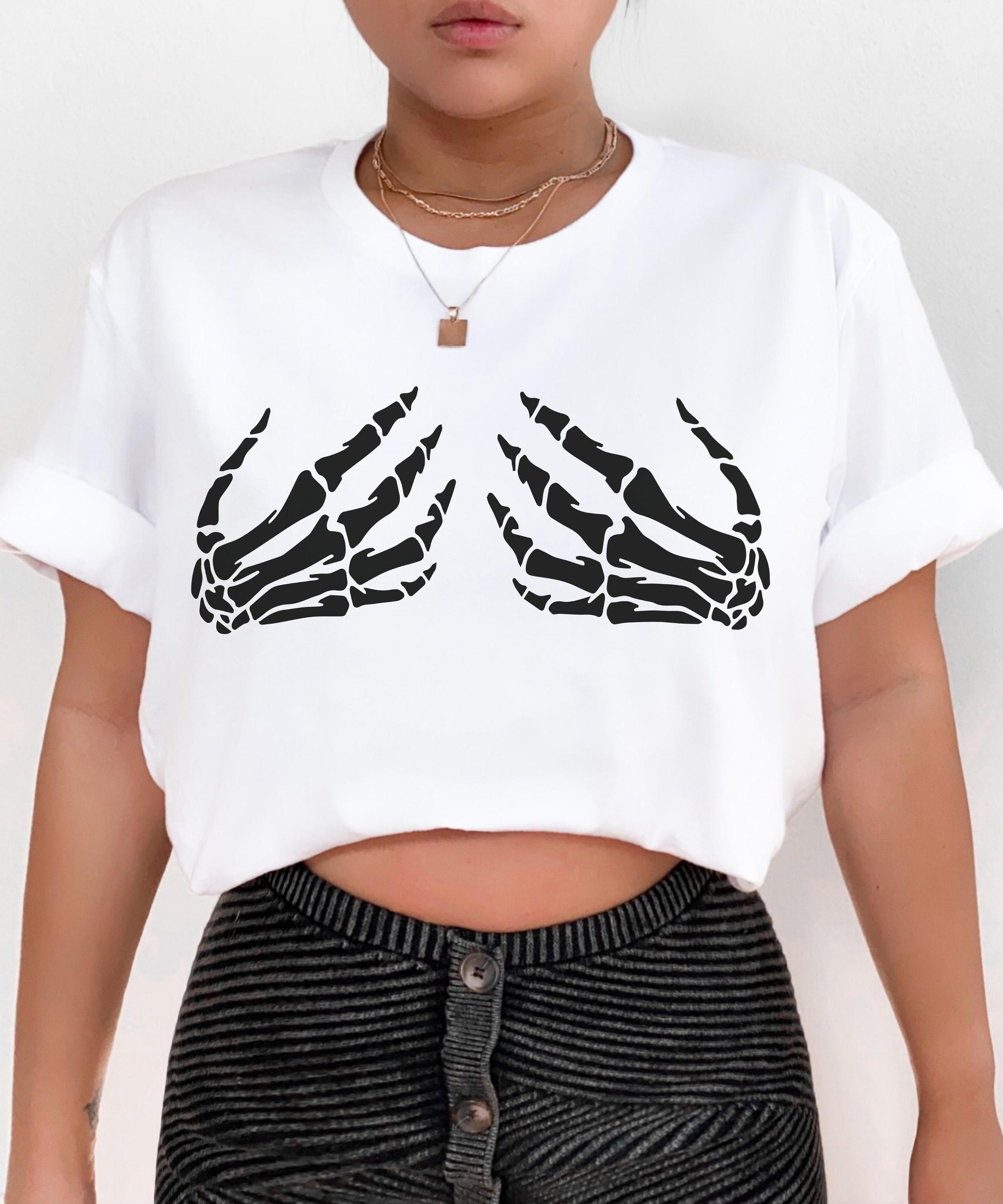 Skeleton Hands Shirt Funny Halloween Shirt Inappropriate - Etsy