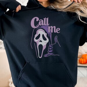 Call Me Scream Hoodie, Ghostface, Funny Halloween Sweatshirt, Scary ...