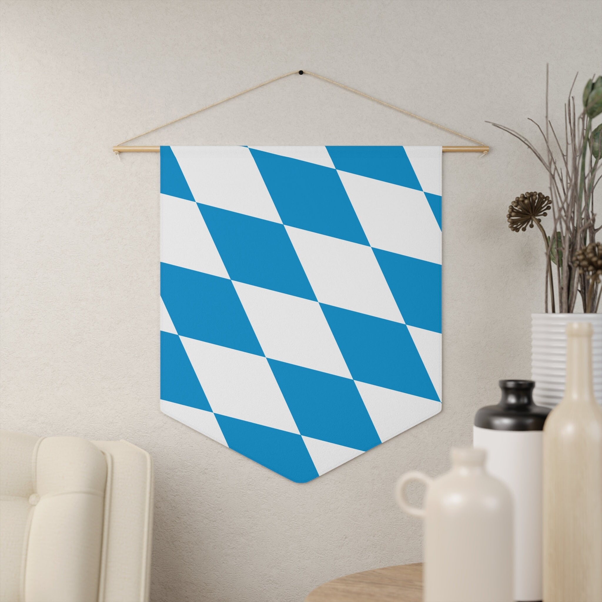 Bavarian Flag Pennant Banner Wall Decor Bavaria Germany - Etsy