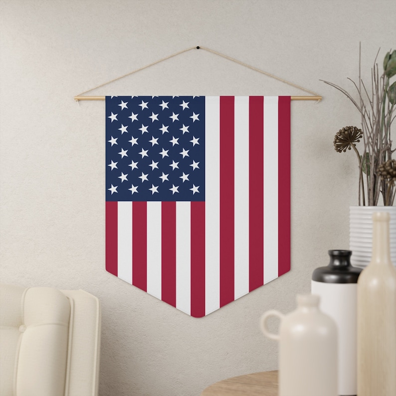 American Flag Pennant Banner, Wall Decor, USA, United States of America ...
