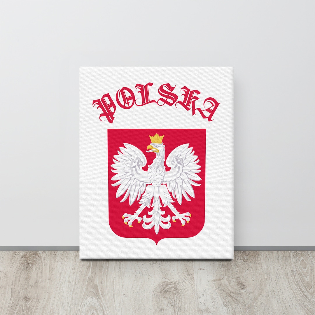 Polska Poland Canvas, Polish Coat of Arms, Godło, Poland Souvenir ...