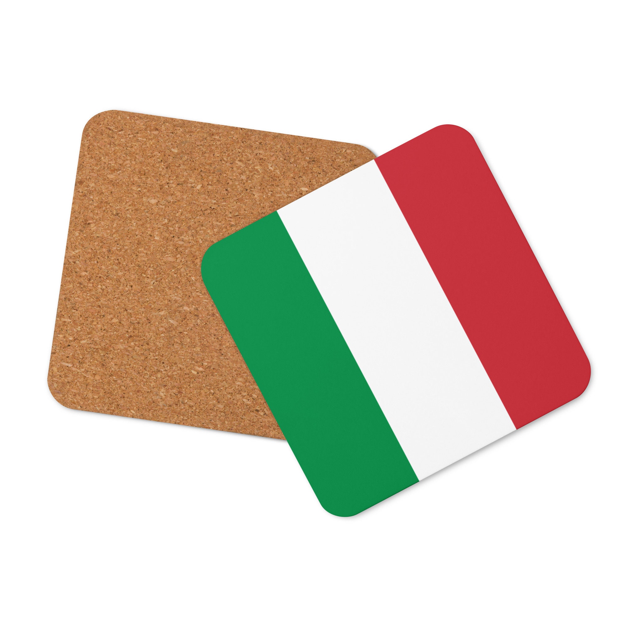 Italy Flag Cork-back Coaster, Italia, Italian Flag, Travel Souvenir ...