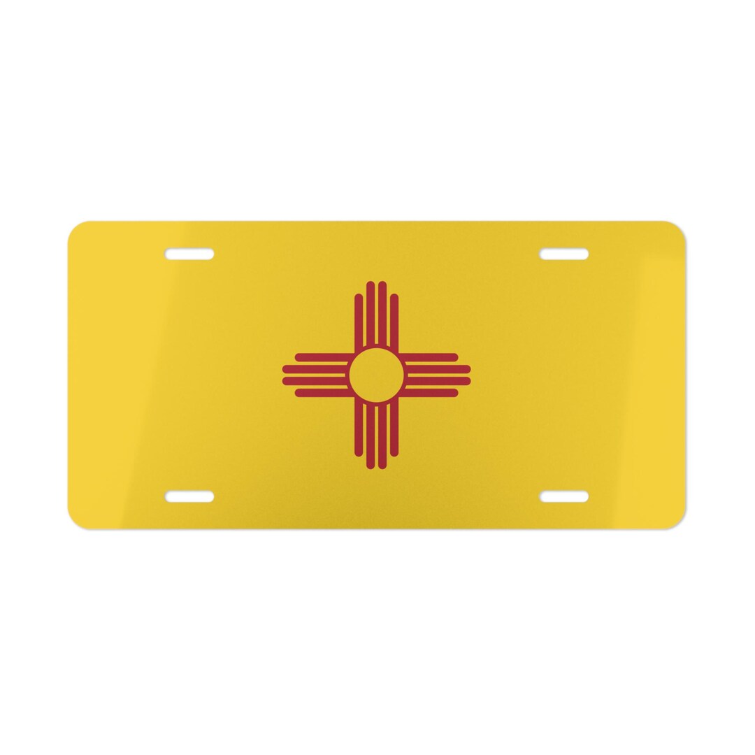 Flag of New Mexico Vanity License Plate, New Mexico State Flag Decor ...