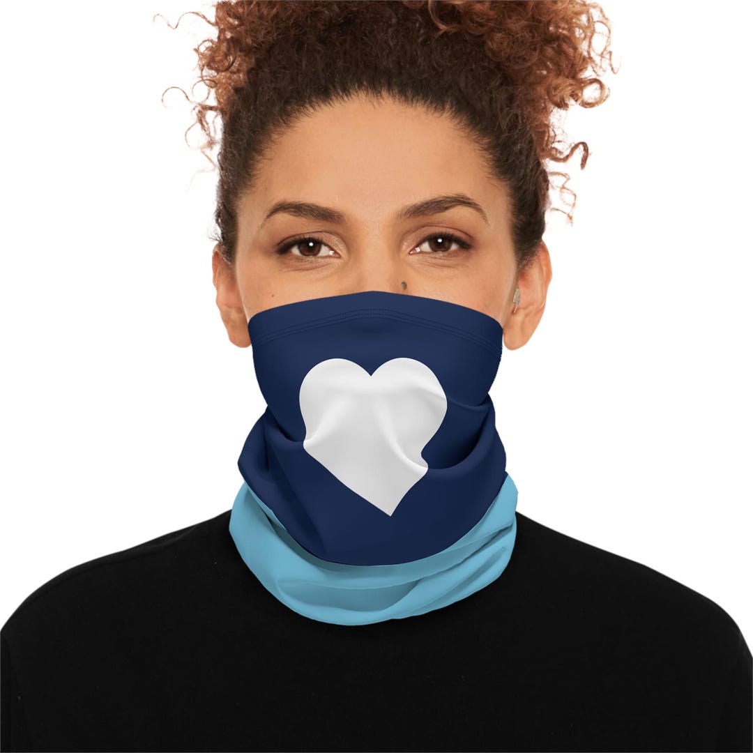 Minnesota State Flag With Heart Design Neck Gaiter | Winter Drawstring ...