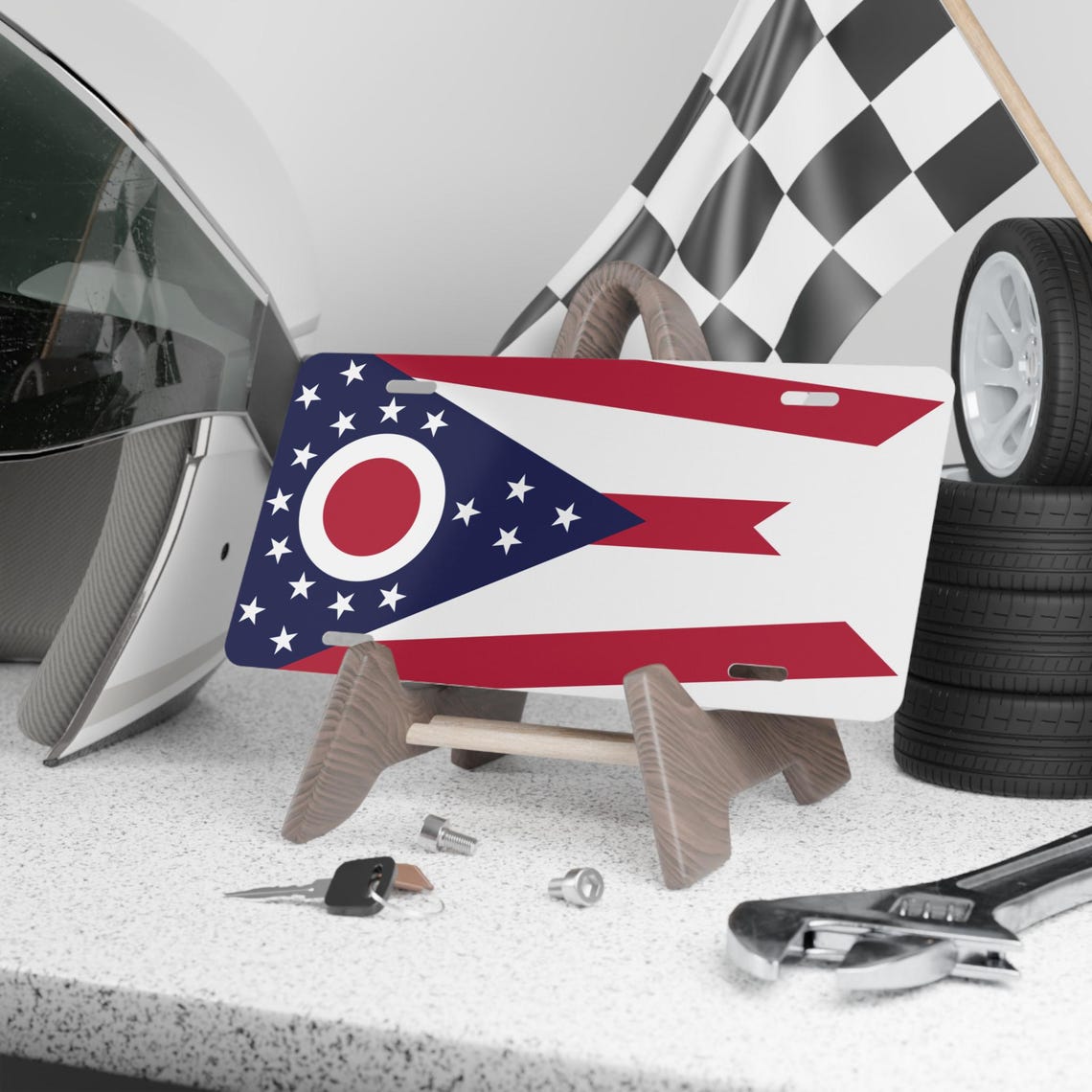 Flag of Ohio Vanity License Plate, Ohio State Flag Decor, Ohio Souvenir ...
