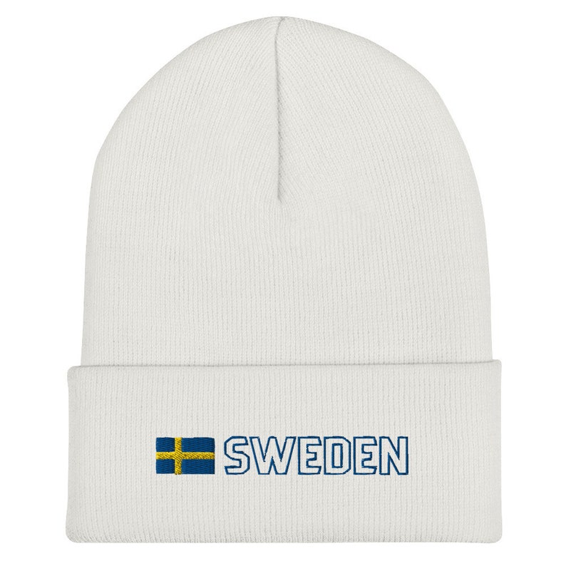 Sweden National Flag Unisex Cuffed Beanie, Hat, Cap, Sverige, Sveriges ...