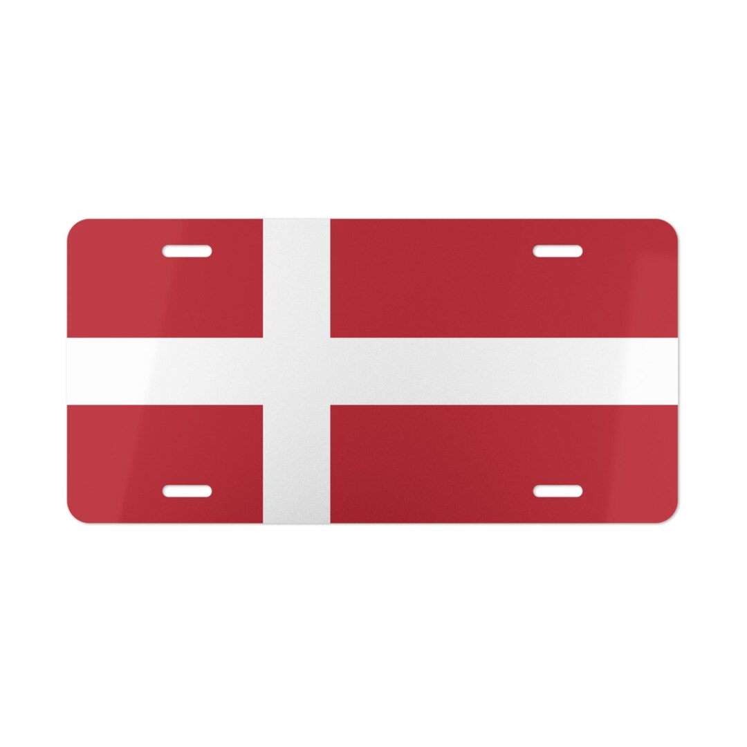 Flag of Denmark Vanity License Plate, Car License Plate, Denmark Decor ...