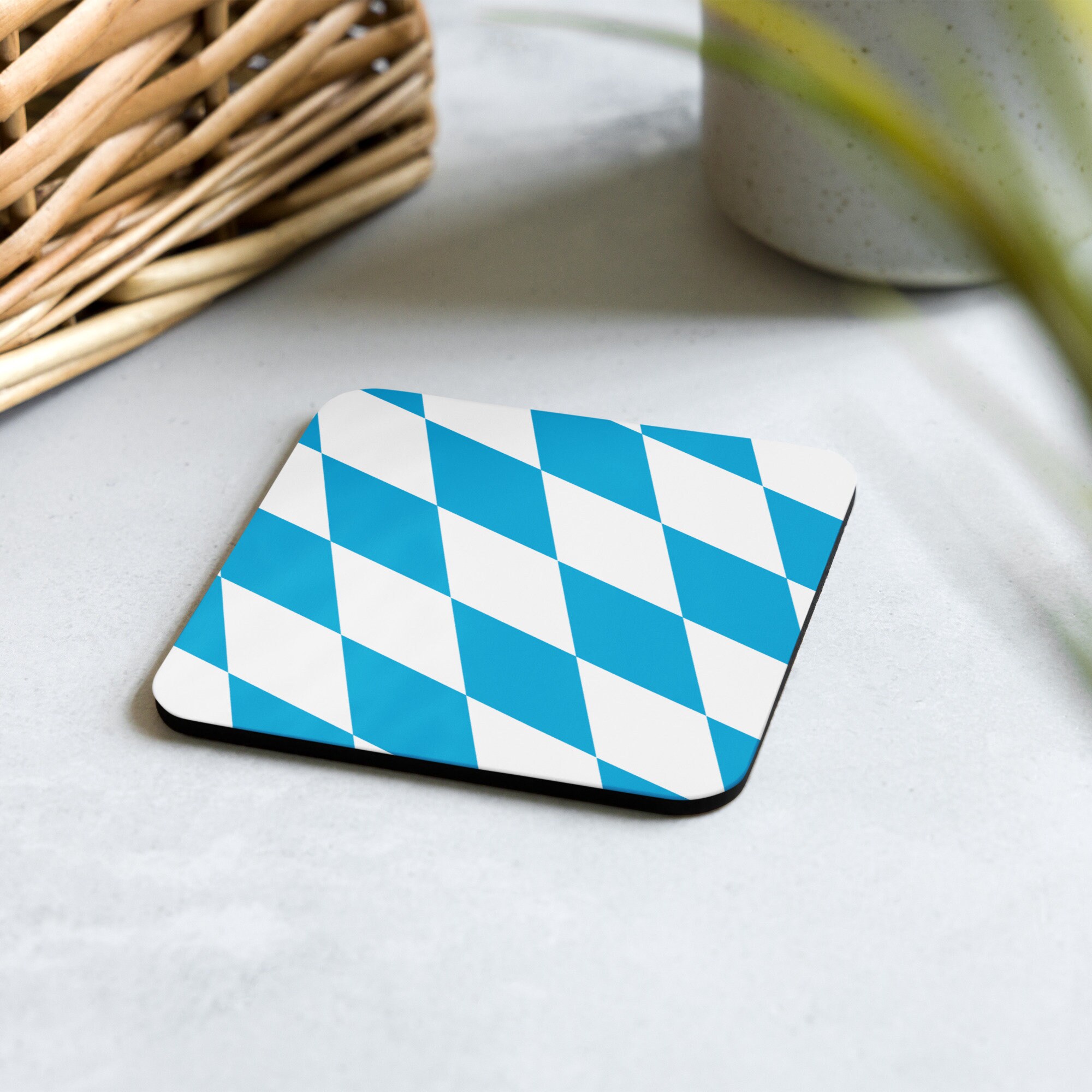 Flag of Bavaria Cork-back Coaster, Travel Souvenir, Home Decor ...